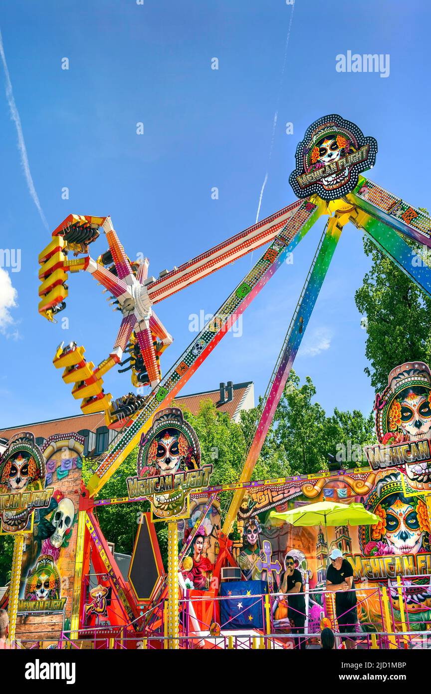 Ascension market, fair, Mexican Flight, ride, Kempten, Allgaeu, Bavaria ...