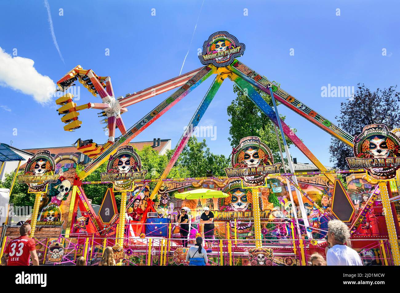 Ascension market, fair, Mexican Flight, ride, Kempten, Allgaeu, Bavaria ...