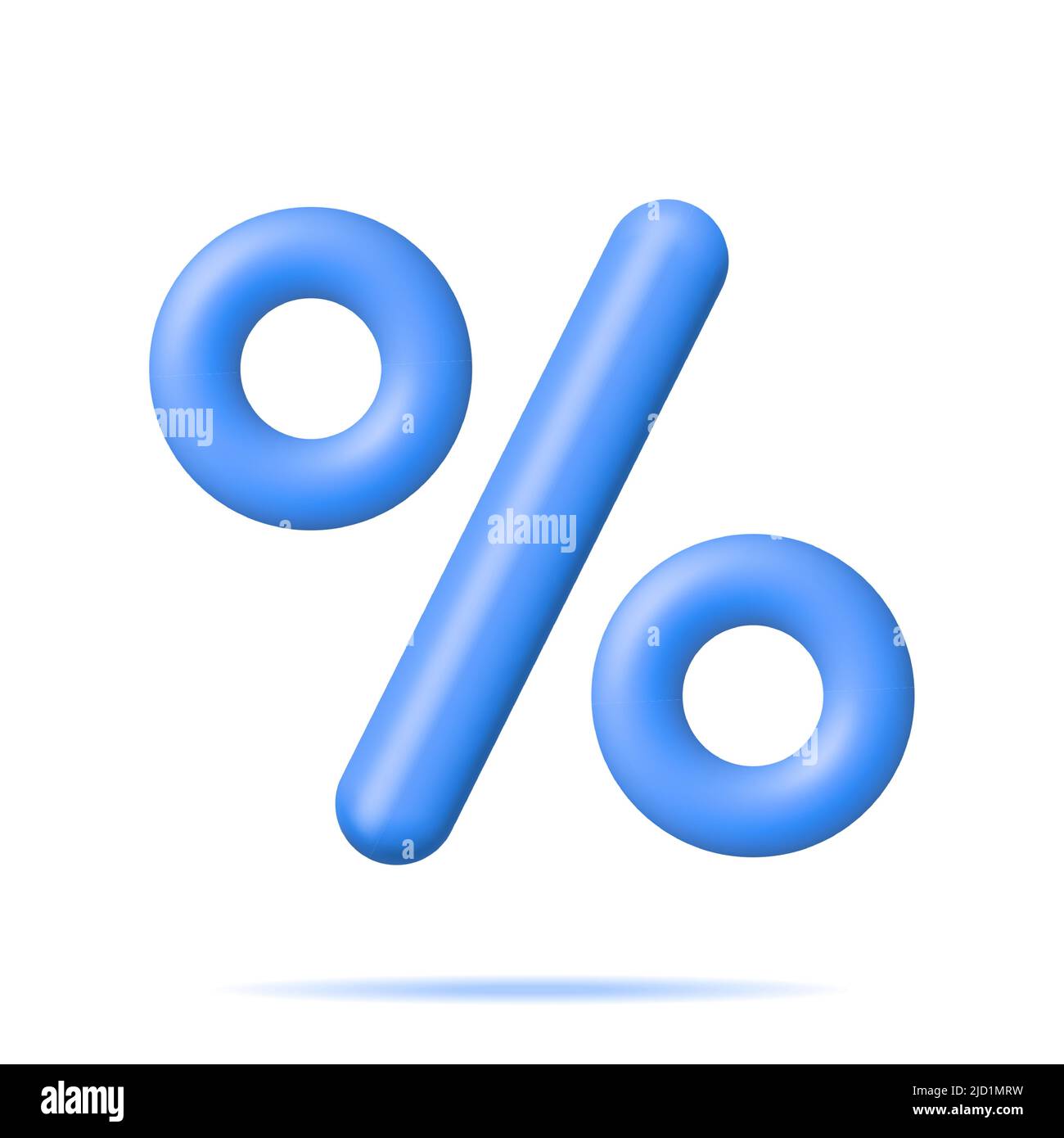 3D Realistic Blue Percent Sign Icon Isolated Stock Vector Image & Art ...