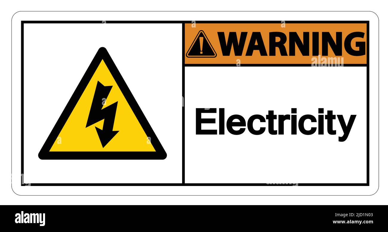 Warning Electricity Symbol Sign Isolate On White Background,Vector ...