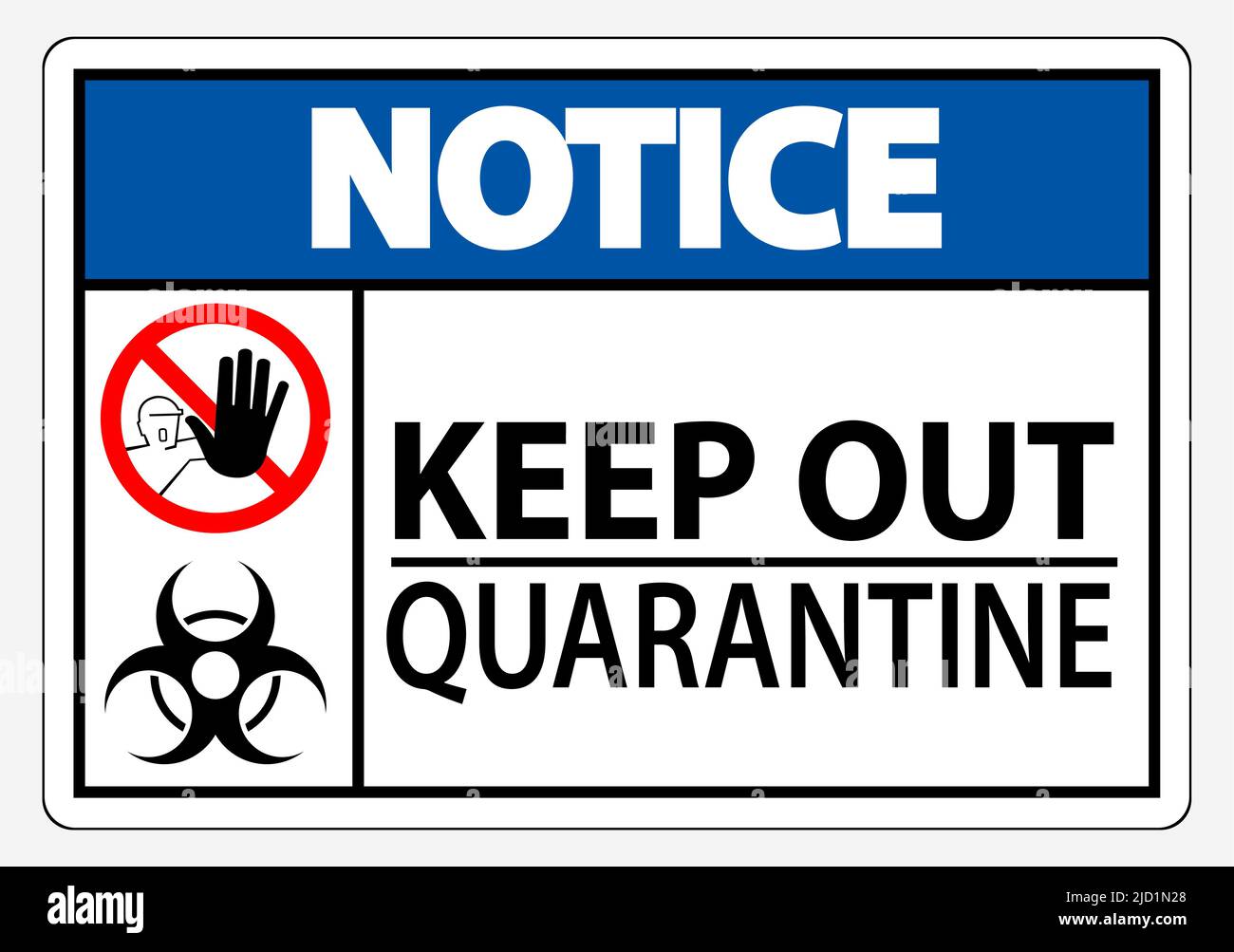 Keep Out Quarantine Sign Isolated On White Background,Vector ...