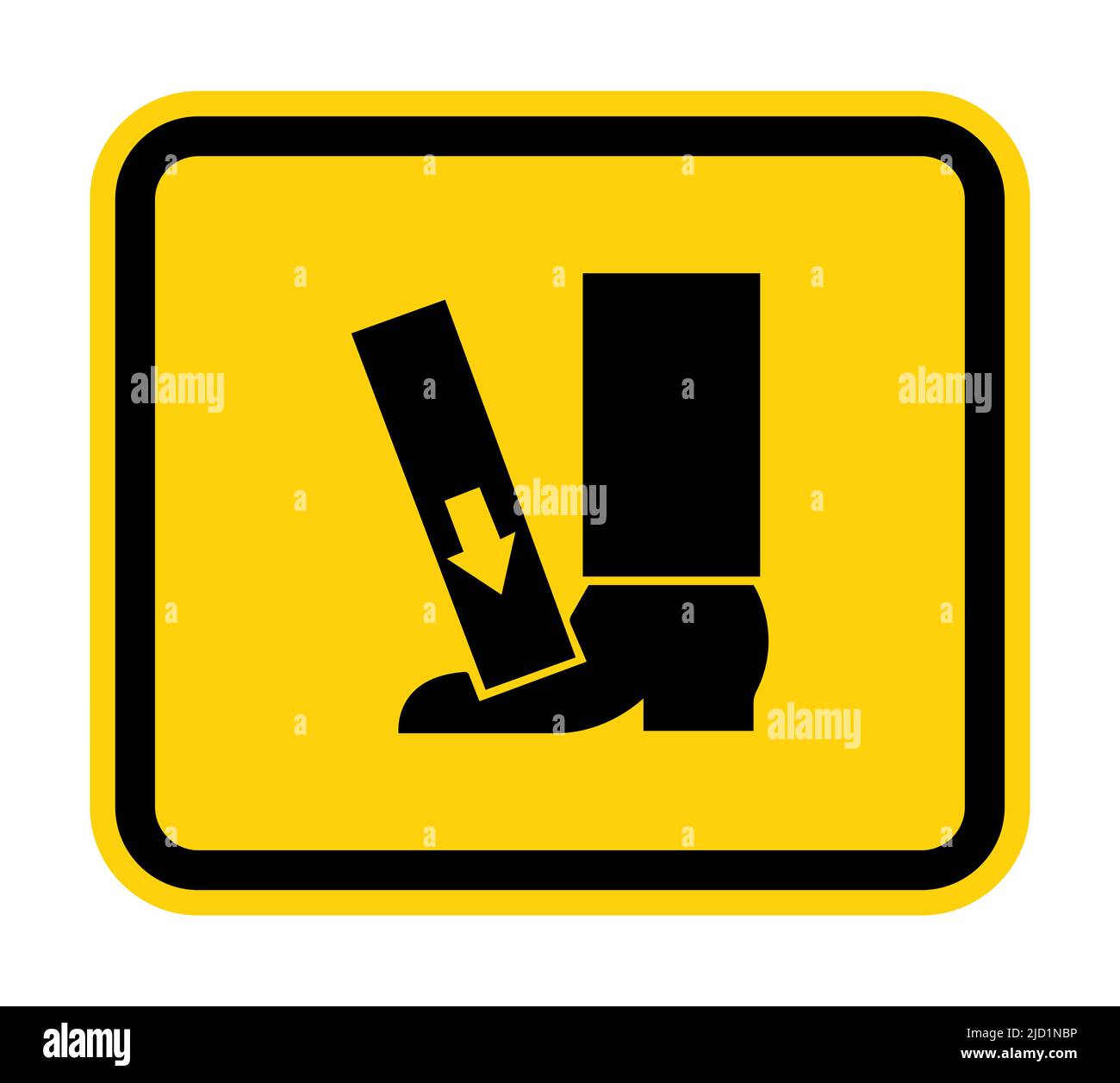 Foot Crush Force From Above Symbol Sign, Vector Illustration, Isolate ...