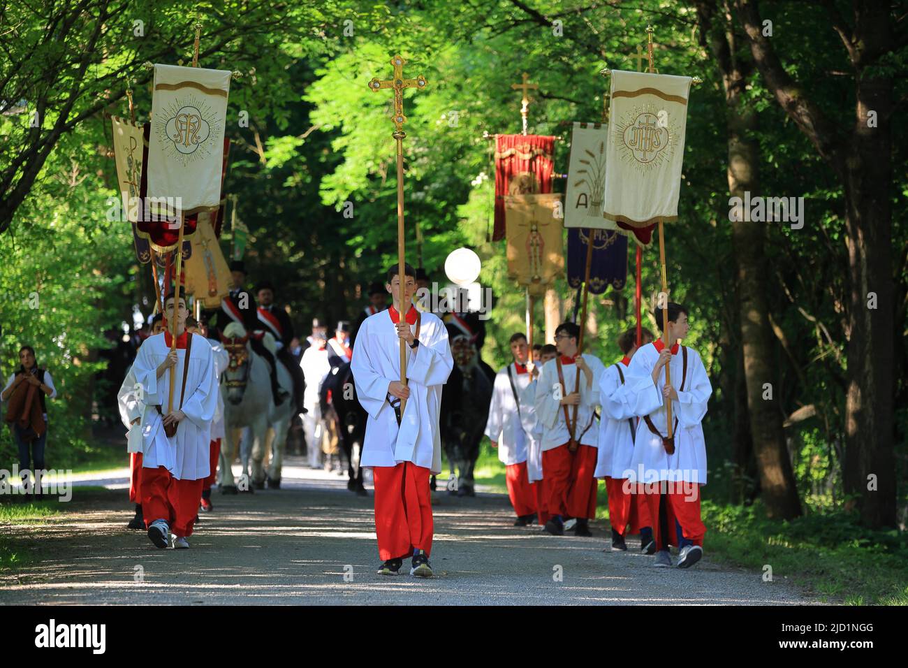 Blood ride, equestrian procession, horses, altar boys, Weingarten ...