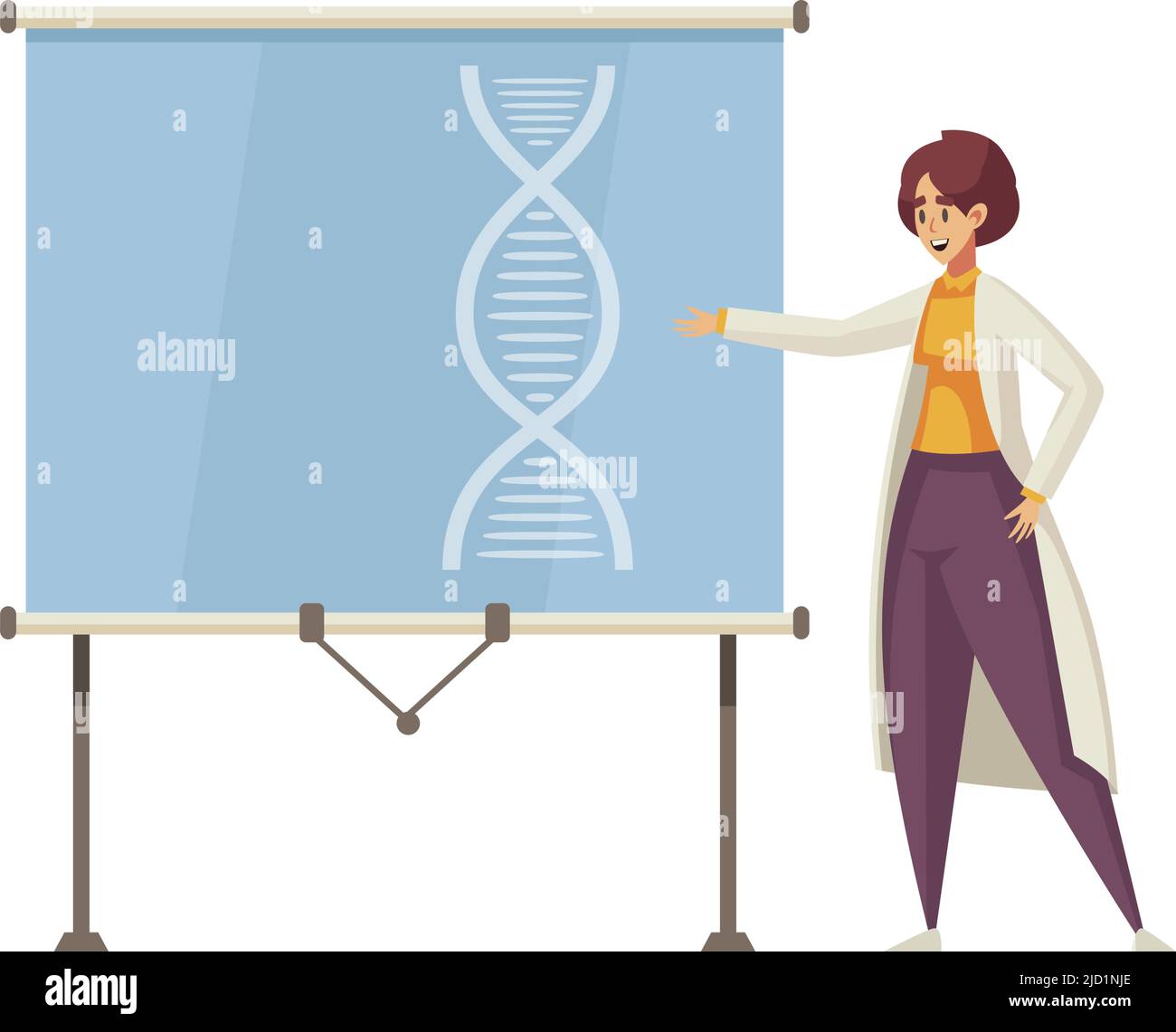 Doctor performing speech at medical conference cartoon vector ...
