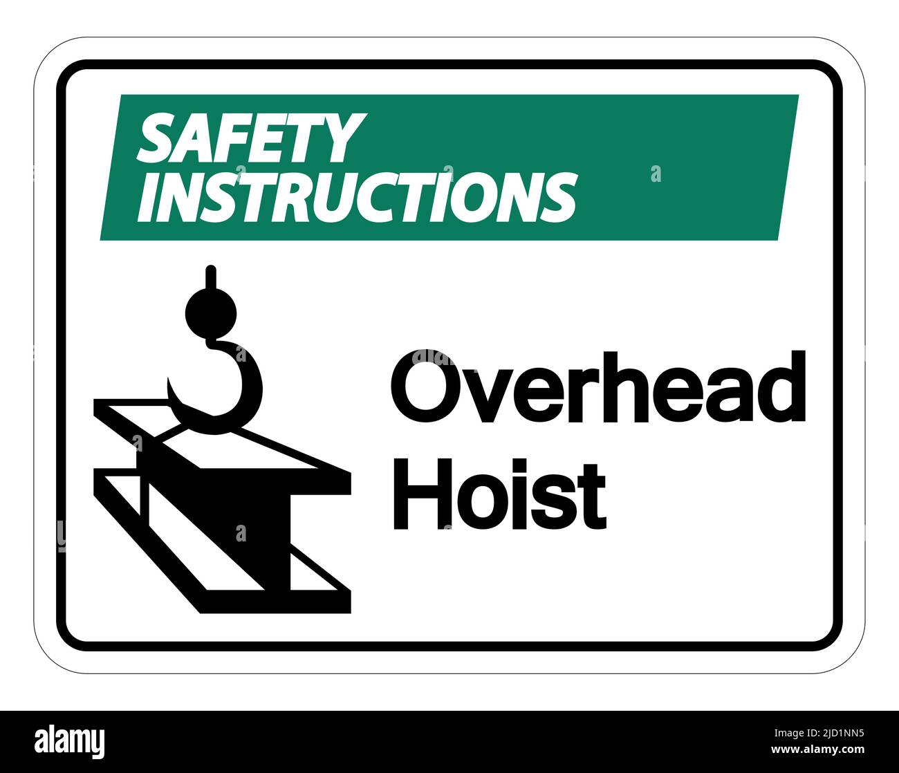Safety instructions Overhead Hoist Symbol Sign Isolate On White ...