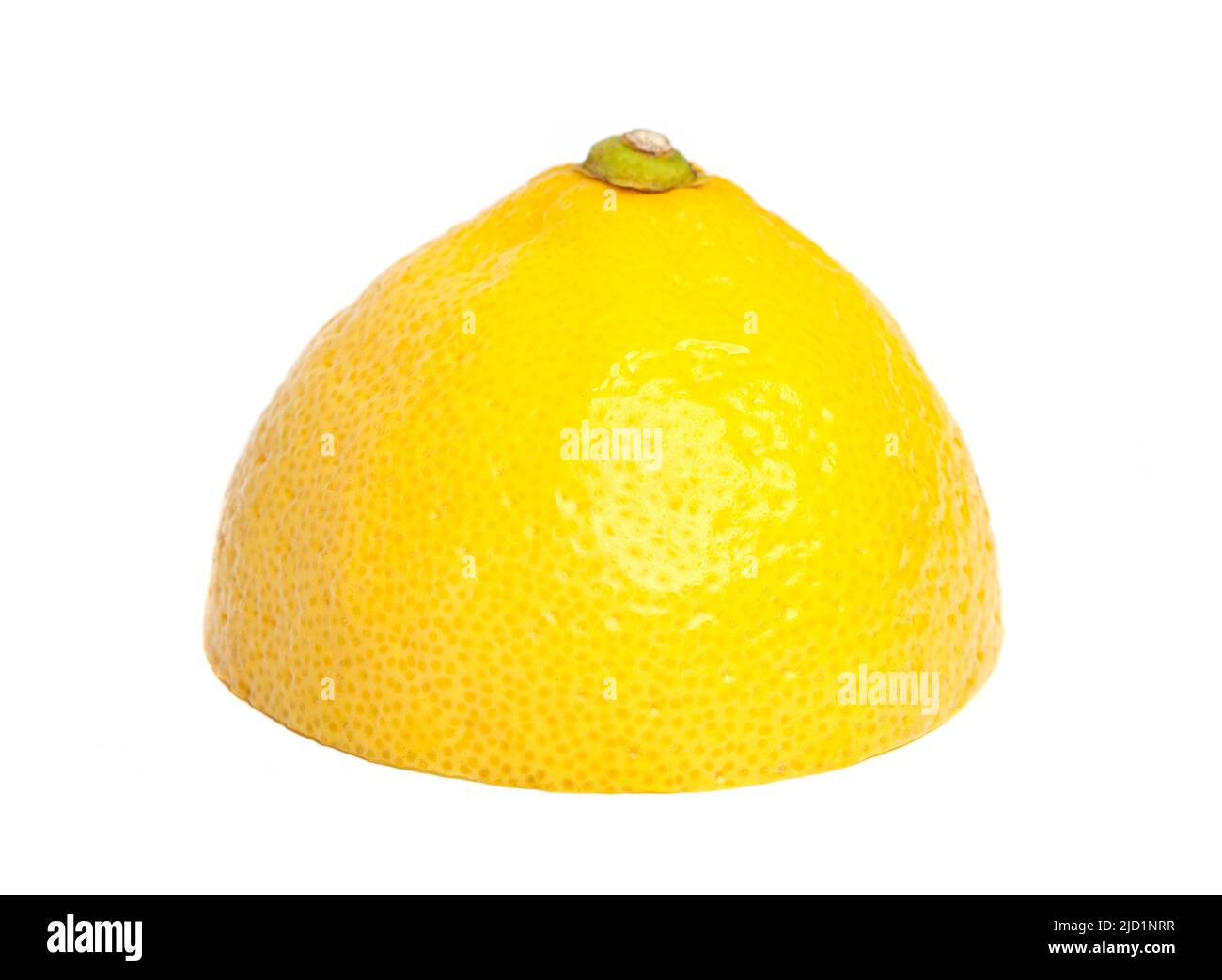 Single half lemon citrus fruit isolated on white background Stock Photo ...