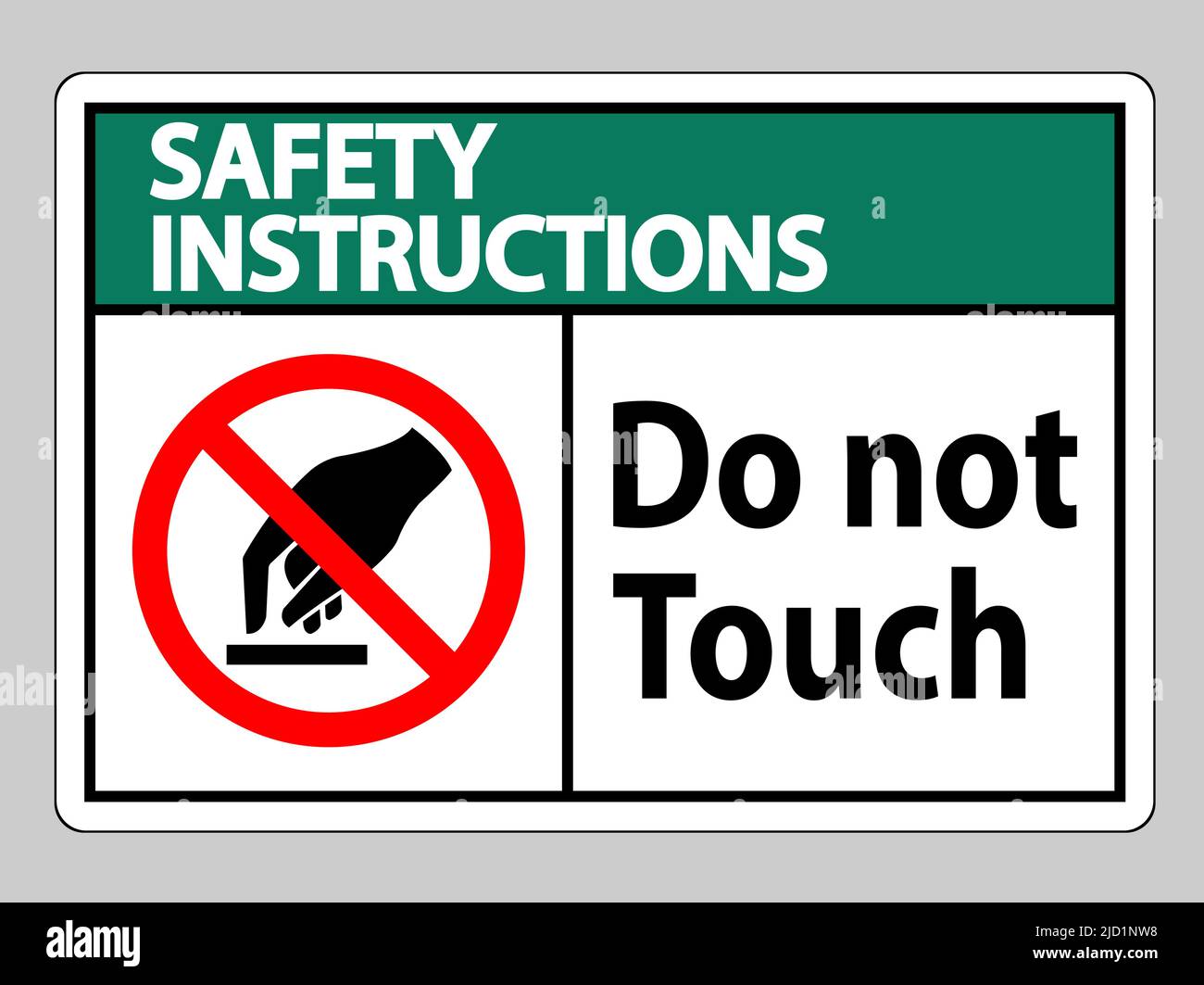 Safety Instructions Do Not Touch Symbol Sign Isolate On White ...