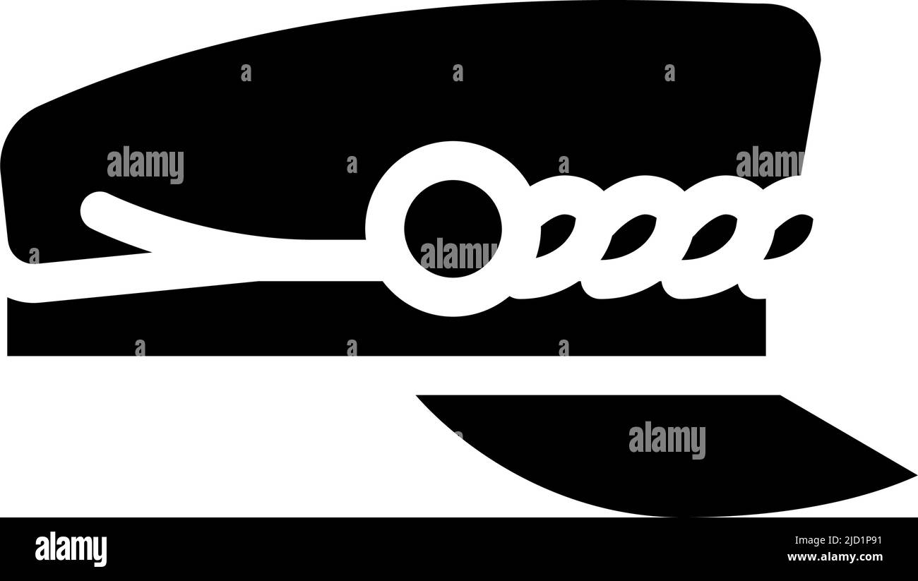 cap hat glyph icon vector illustration Stock Vector Image & Art - Alamy