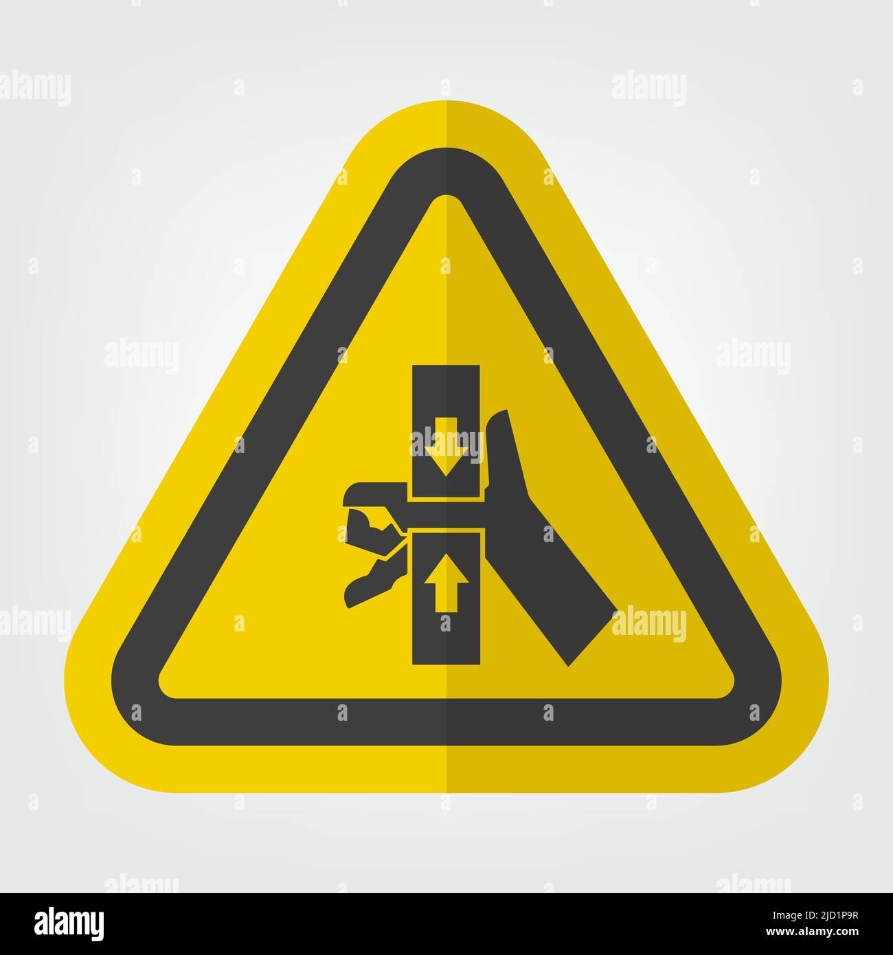 Hand Crush Force From Top And Bottom Symbol Sign Isolate On White ...