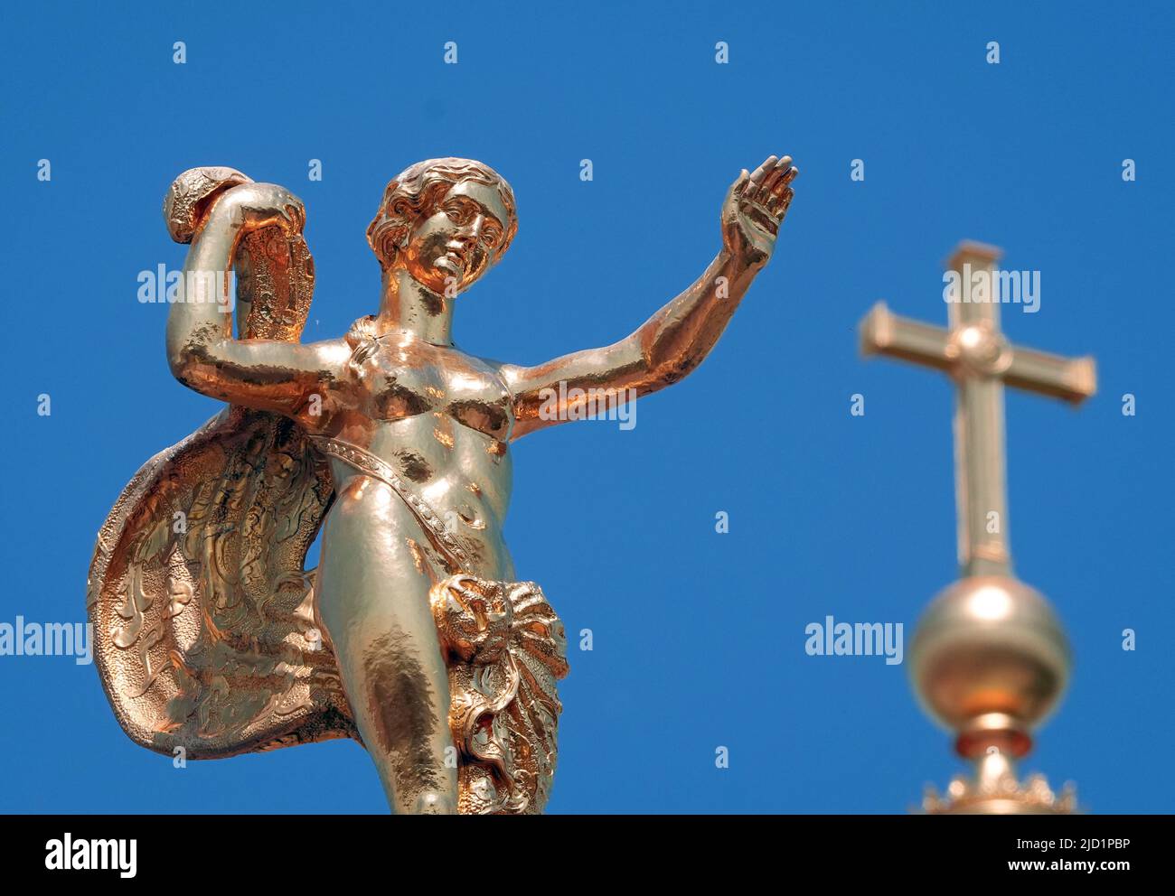 Potsdam, Germany. 18th May, 2022. The figure of Fortuna, the goddess of ...