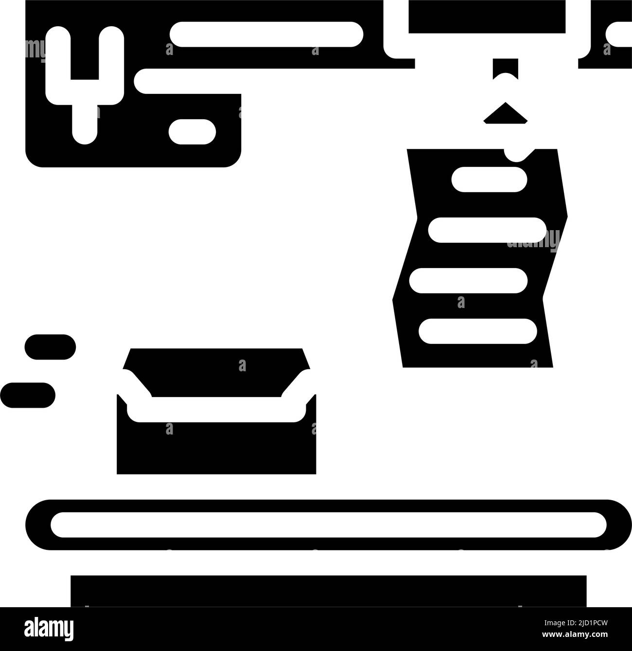 automated email marketing glyph icon vector illustration Stock Vector ...