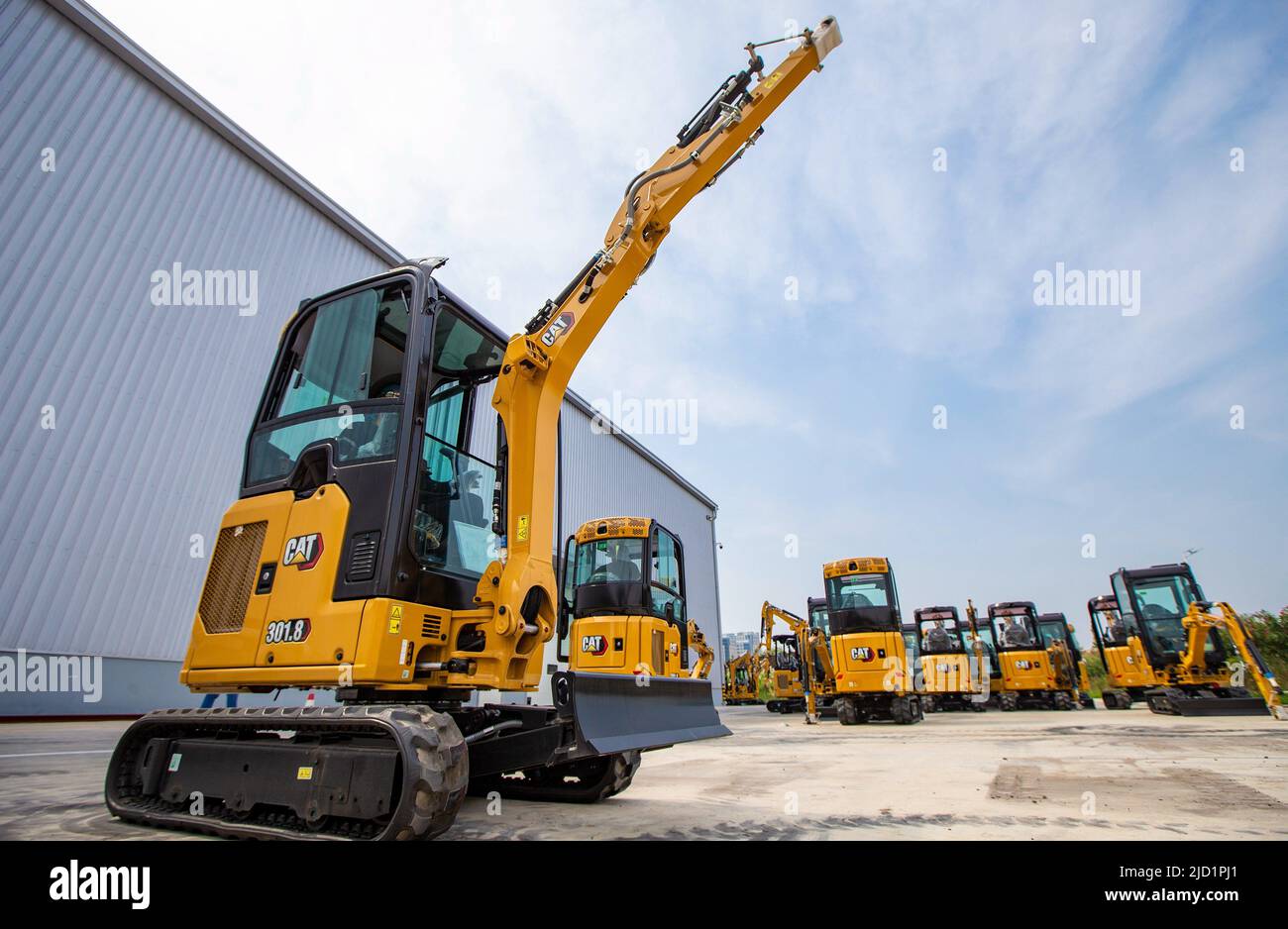 SUZHOU, CHINA - JUNE 16, 2022 - Workers rush to make mini excavators ...