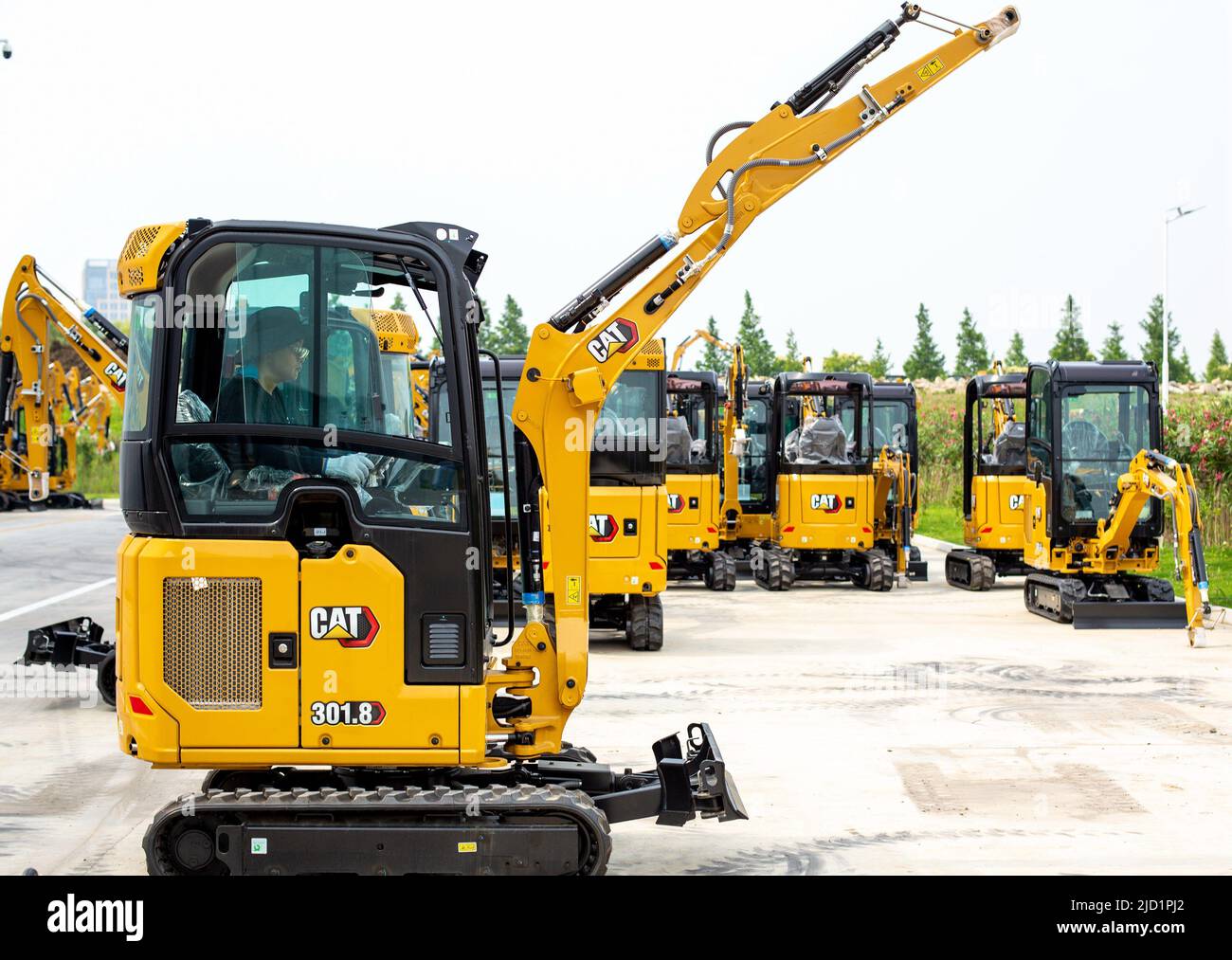 SUZHOU, CHINA - JUNE 16, 2022 - Workers rush to make mini excavators ...