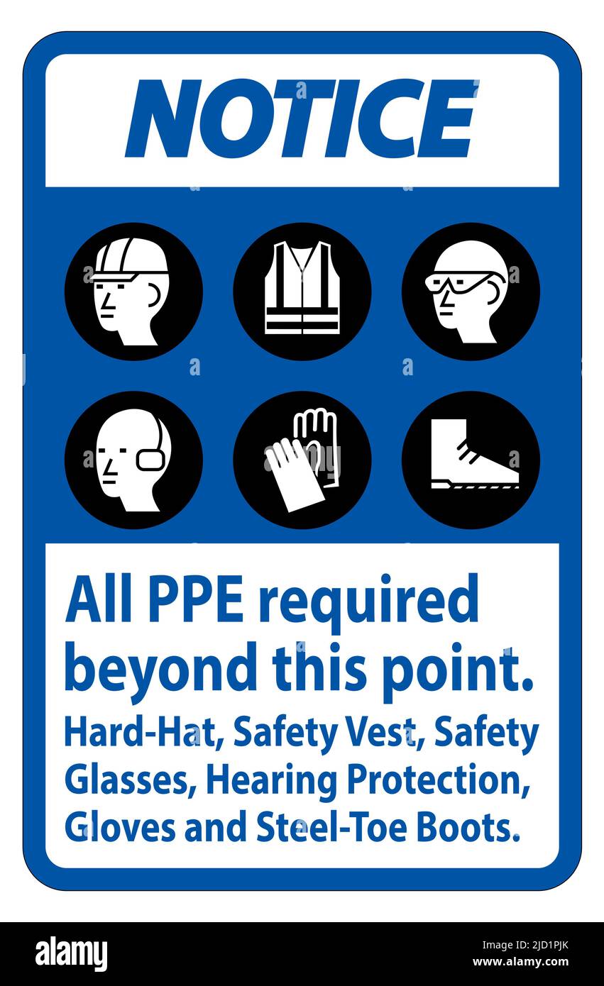 Notice PPE Required Beyond This Point. Hard Hat, Safety Vest, Safety ... Notice PPE Required Beyond This Point. Hard Hat, Safety Vest, Safety ...