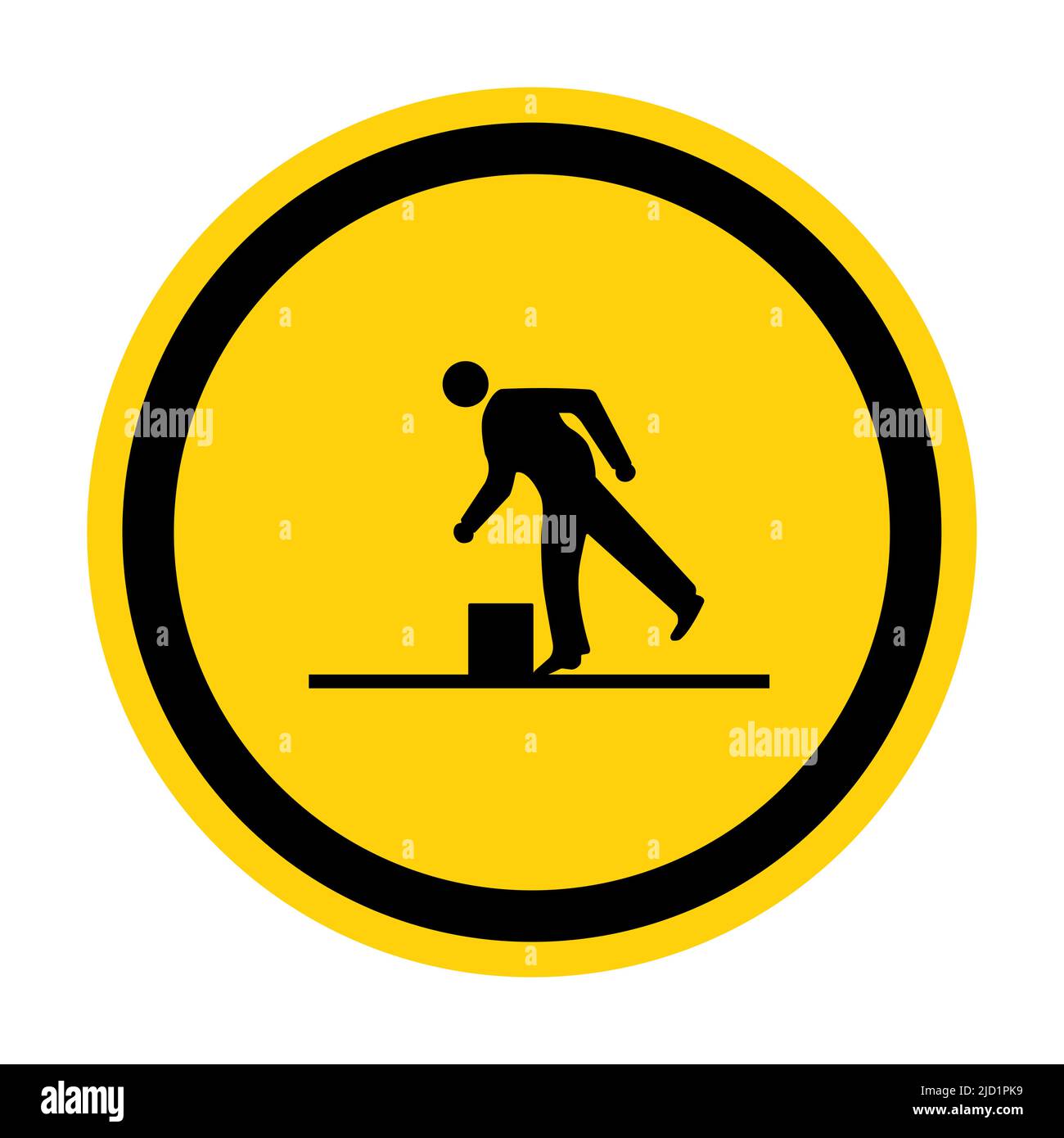Beware Obstacles Symbol Isolate On White Background,Vector Illustration ...