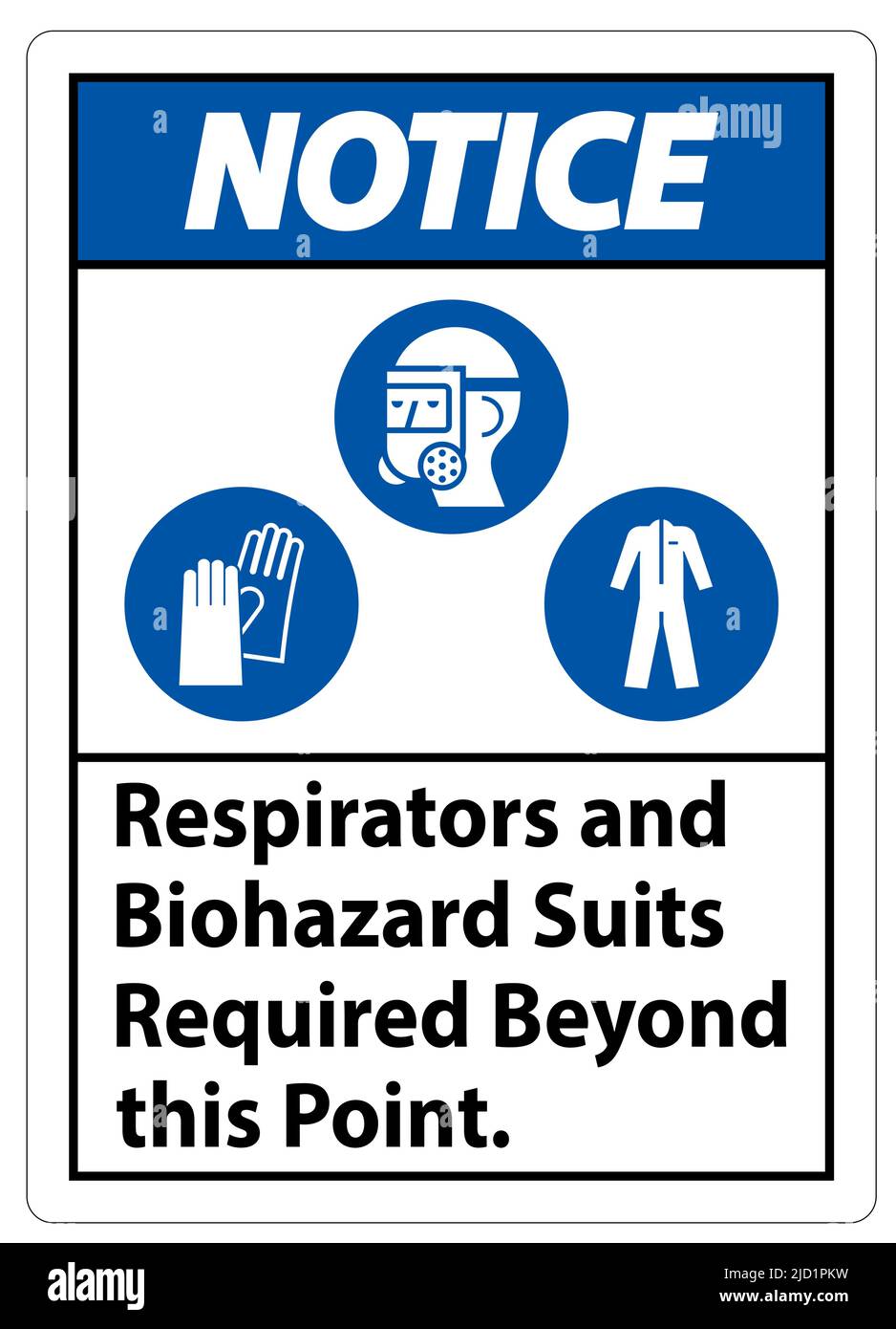Warning PPE Sign Respirators And Biohazard Suits Required Beyond This ...