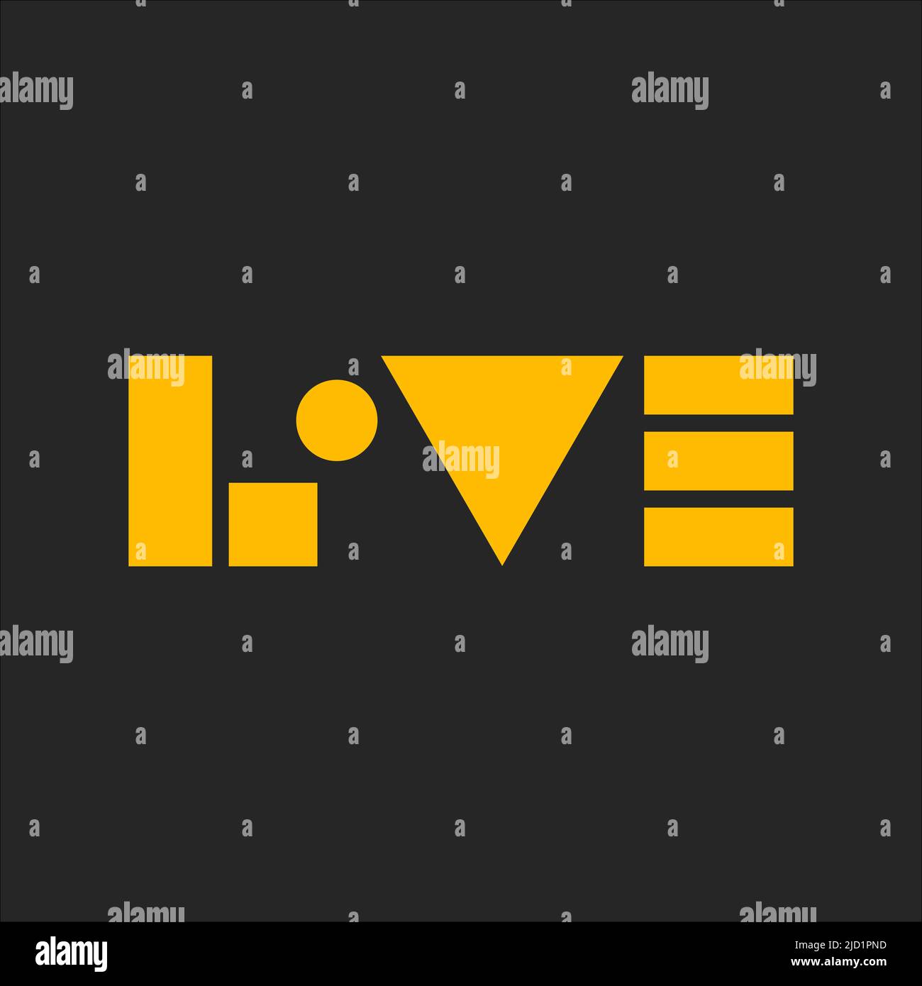 Geometric lettering, word love. Abstract love print on t-shirt Stock ...