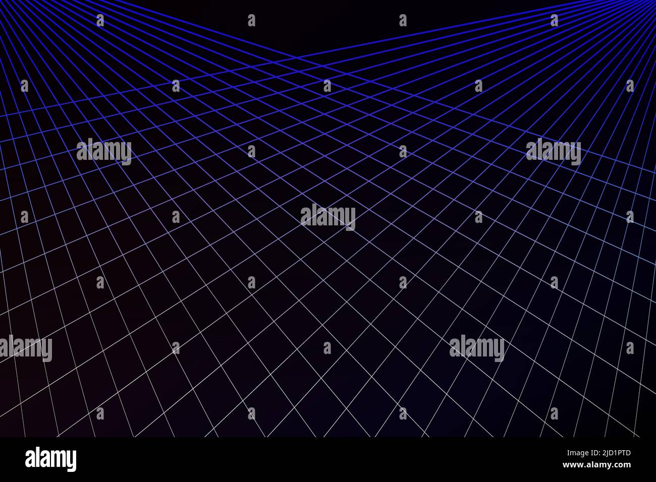 Laser field.Intersecting glowing laser security beams on a dark ...