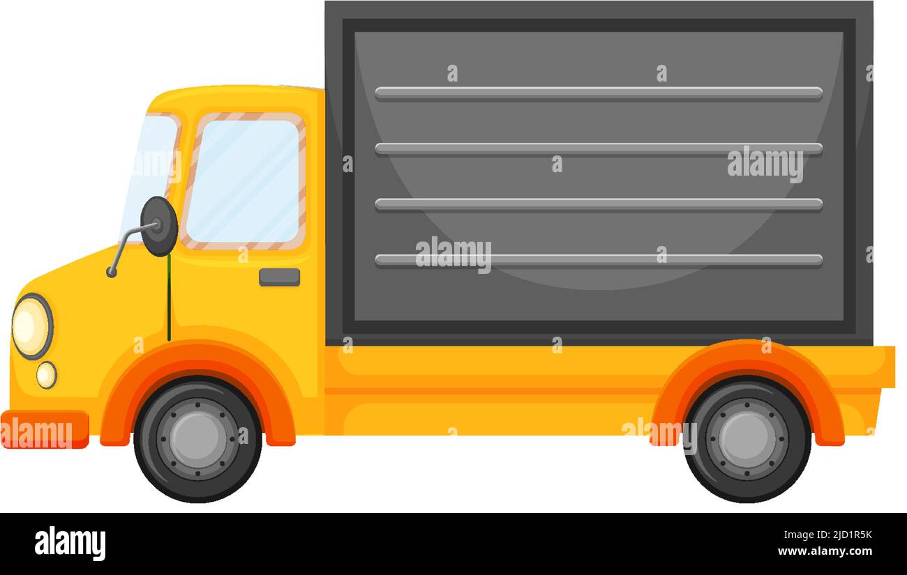 Delivery Truck In Cartoon Style Illustration Stock Vector Image And Art