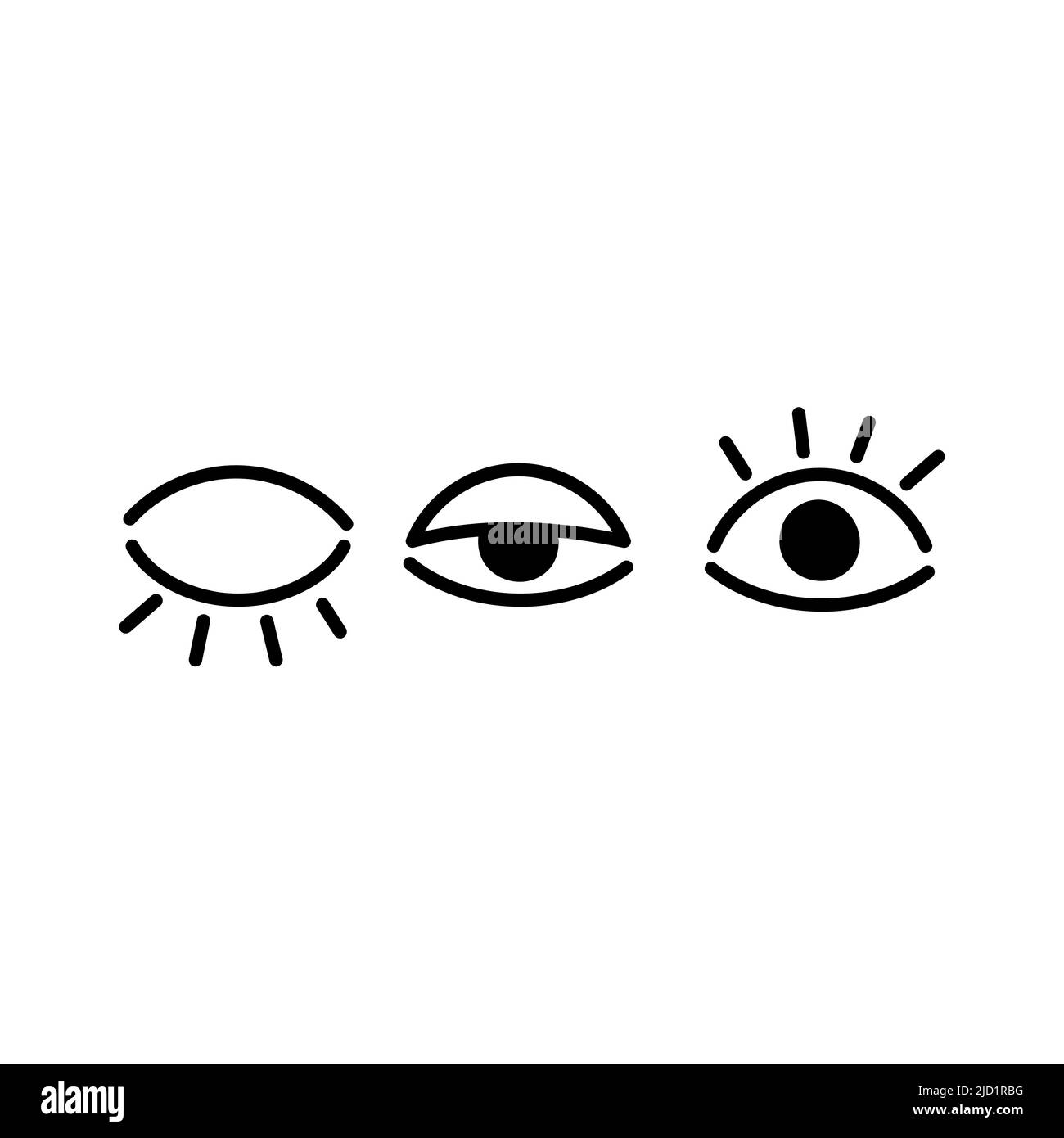 Closed and open eyes poster Stock Vector Image & Art - Alamy