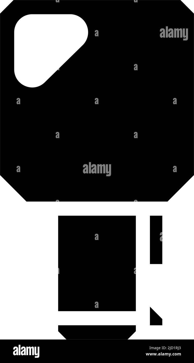 key for twist lock glyph icon vector illustration Stock Vector Image ...