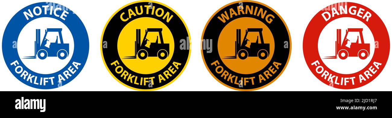 2-Way Caution Forklift Area Sign On White Background Stock Vector Image ... 2-Way Caution Forklift Area Sign On White Background Stock Vector Image ...