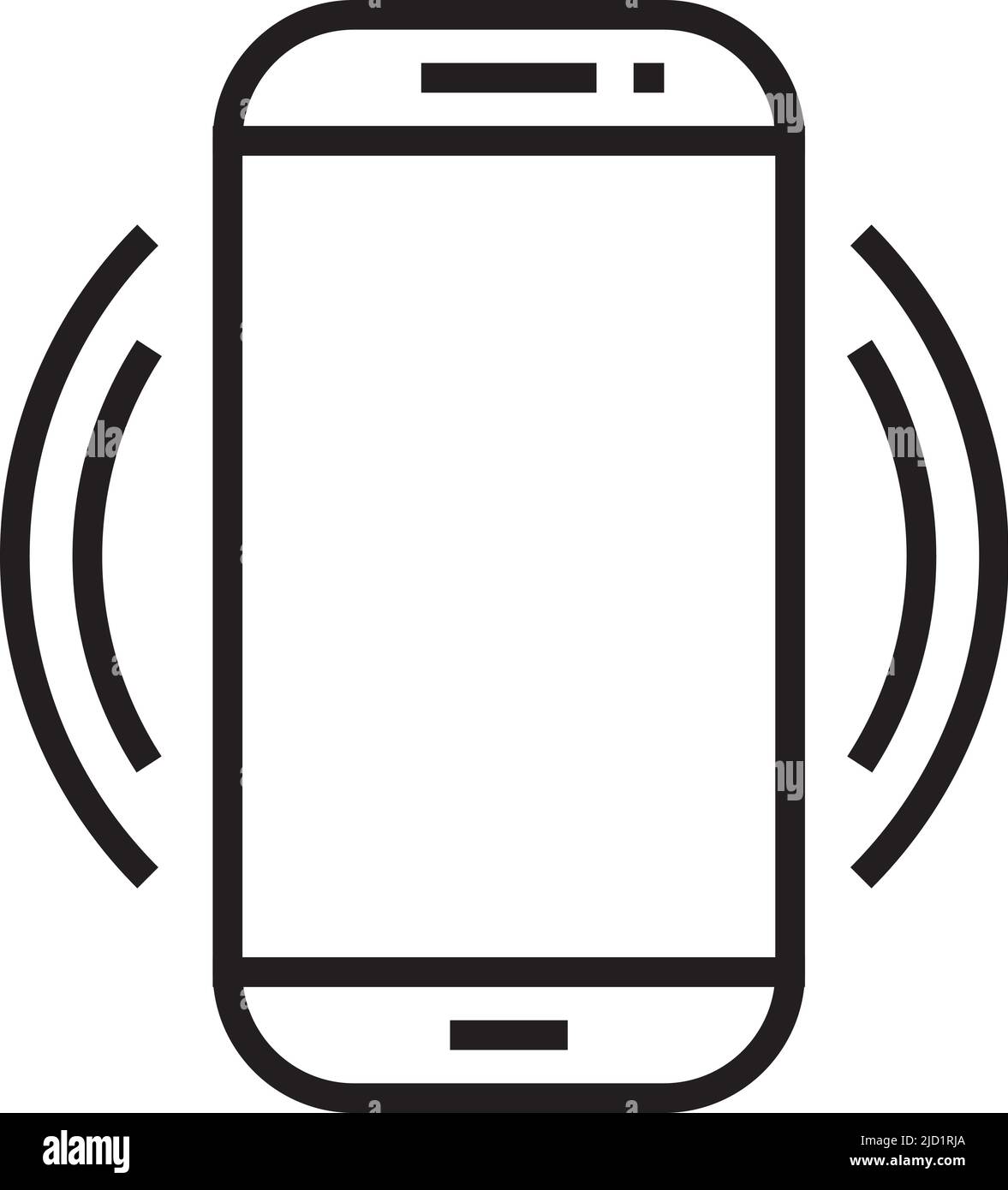 Ringing smartphone line icon. Phone call sign Stock Vector Image & Art ...