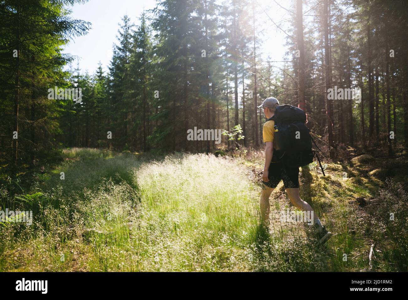 Woman backpack rear view hi-res stock photography and images - Alamy