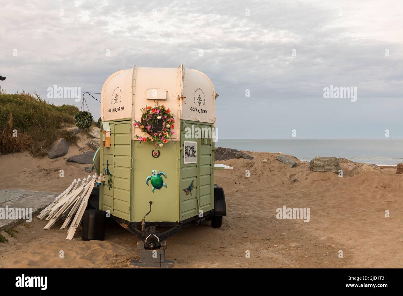 Red Strand, Cork, Ireland. 15th June, 2022. A converted horsebox now ...