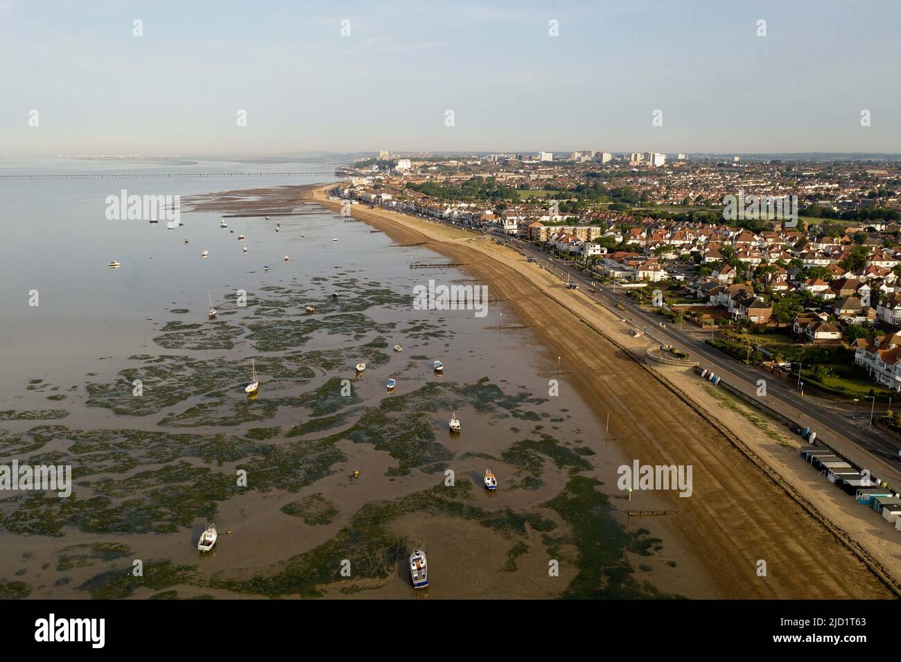 An aerial view of the Southend coast line Stock Photo - Alamy