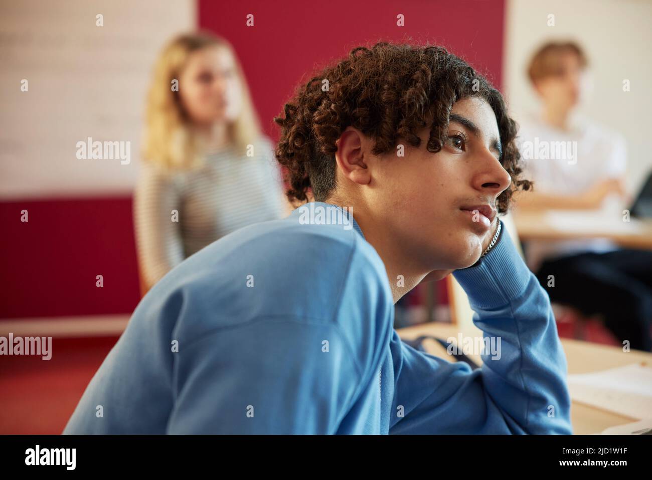 Group of students sitting in class Stock Photo - Alamy