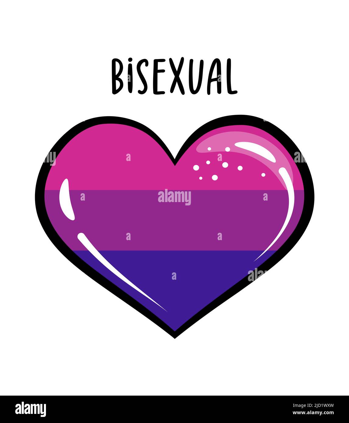 Bisexual heart symbol - Rainbow heart sticker Pride Banner. LGBT Flag ...