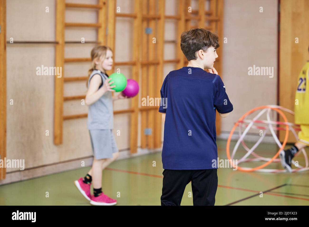 Two children in class hi-res stock photography and images - Alamy