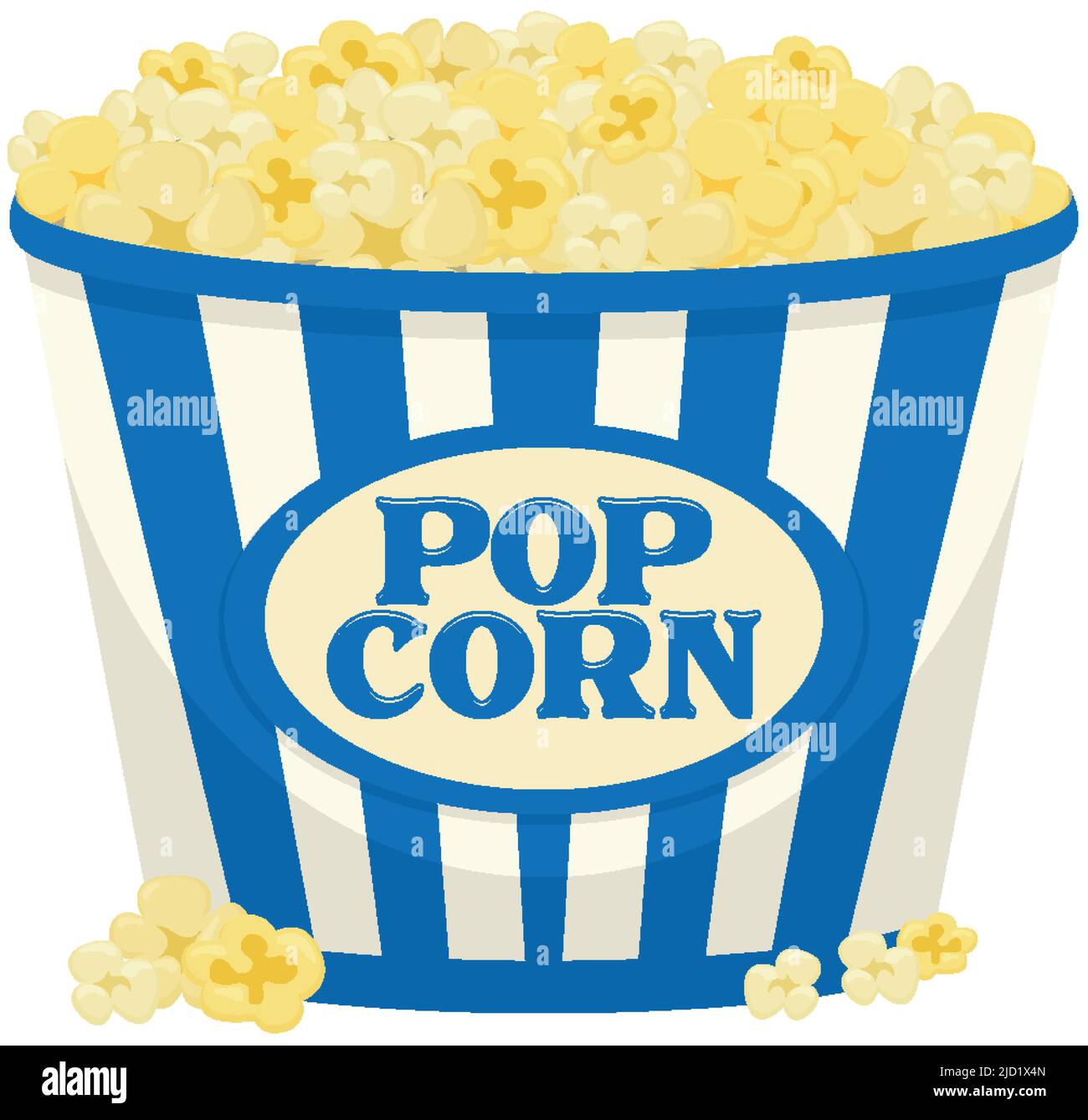 Popcorn box isolated on white background illustration Stock Vector ...
