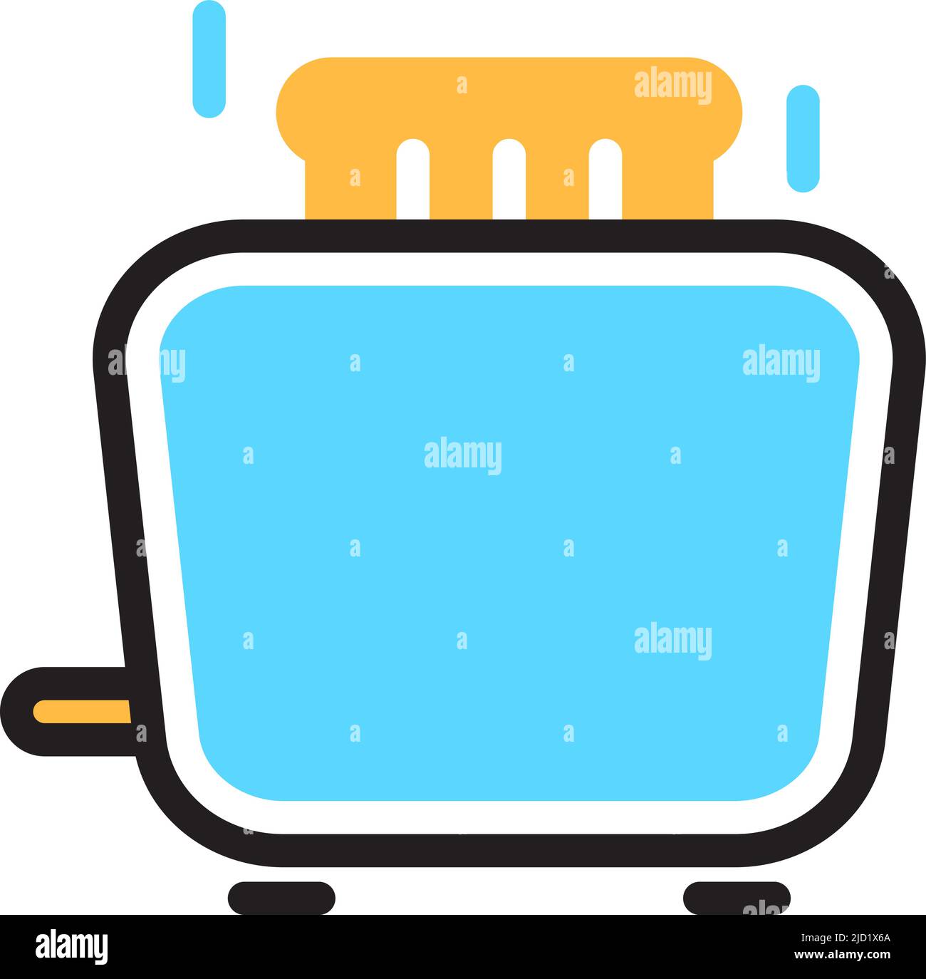 Toaster icon. Bread cooking color symbol. Kitchen tool Stock Vector ...