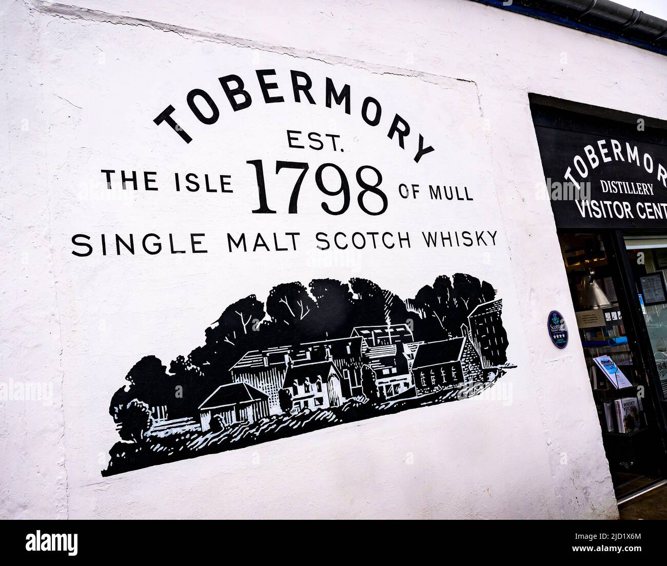Tobermory, Isle of Mull, Scotland – On the harbour, the entrance to the ...