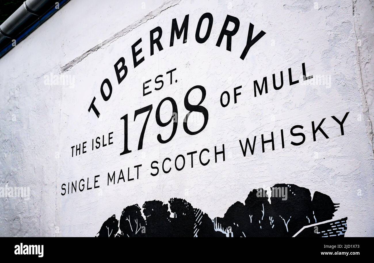 Tobermory, Isle of Mull, Scotland – On the harbour, the entrance to the ...