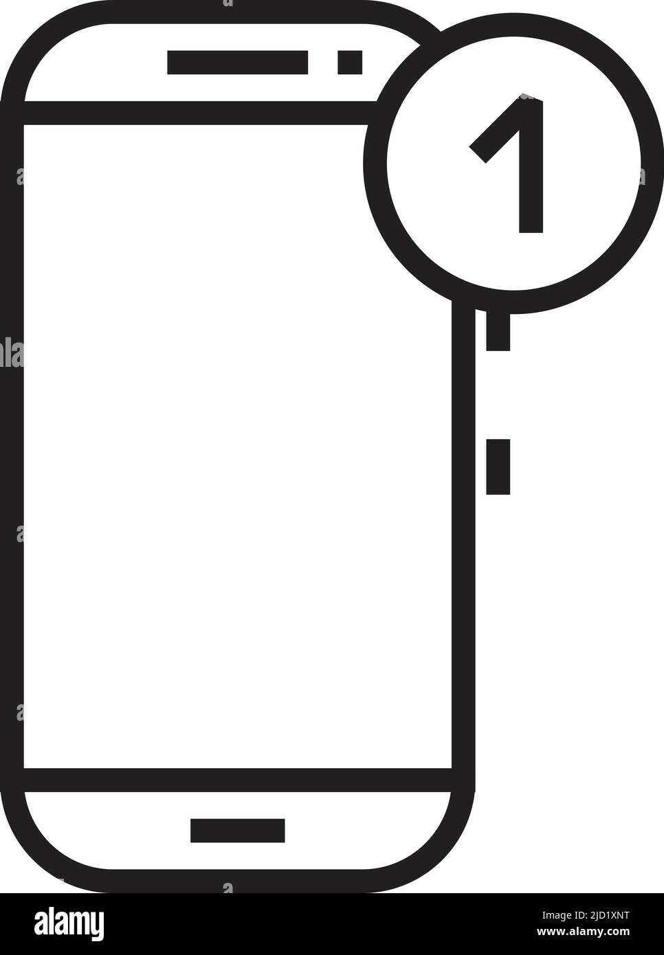 Smartphone icon with one number button sign Stock Vector Image & Art ...