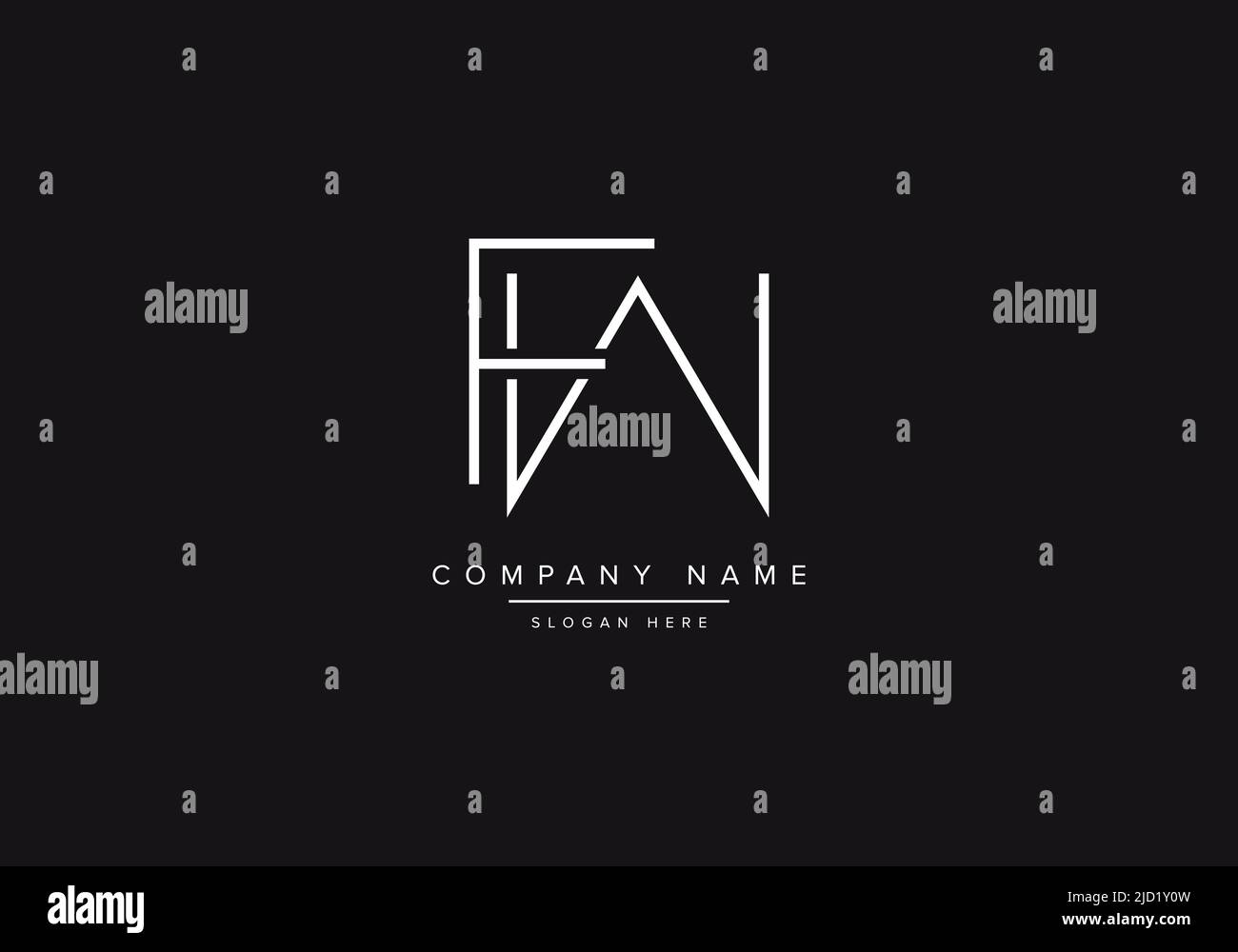 Alphabet FW illustration monogram vector logo template in classic ...