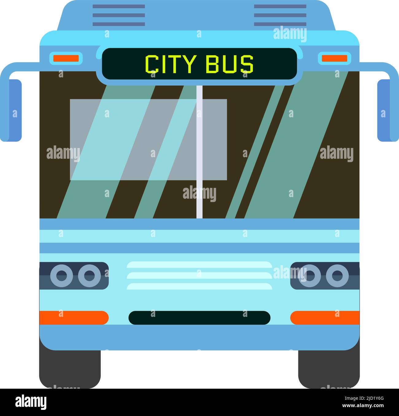 City bus front view. Public urban transport Stock Vector Image & Art ...