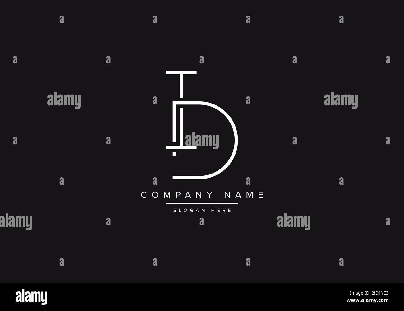 Alphabet ID illustration monogram vector logo template in classic ...