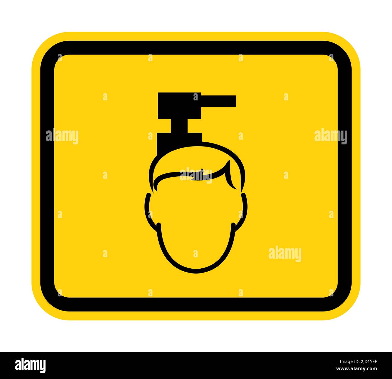 Beware Overhead Hazard Symbol Isolate On White Background,Vector ...