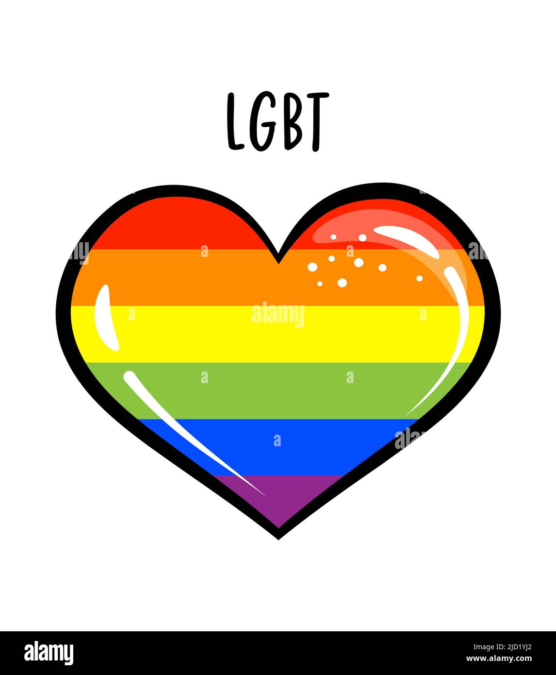 LGBT heart symbol - Rainbow heart sticker Pride Banner. LGBT Flag ...