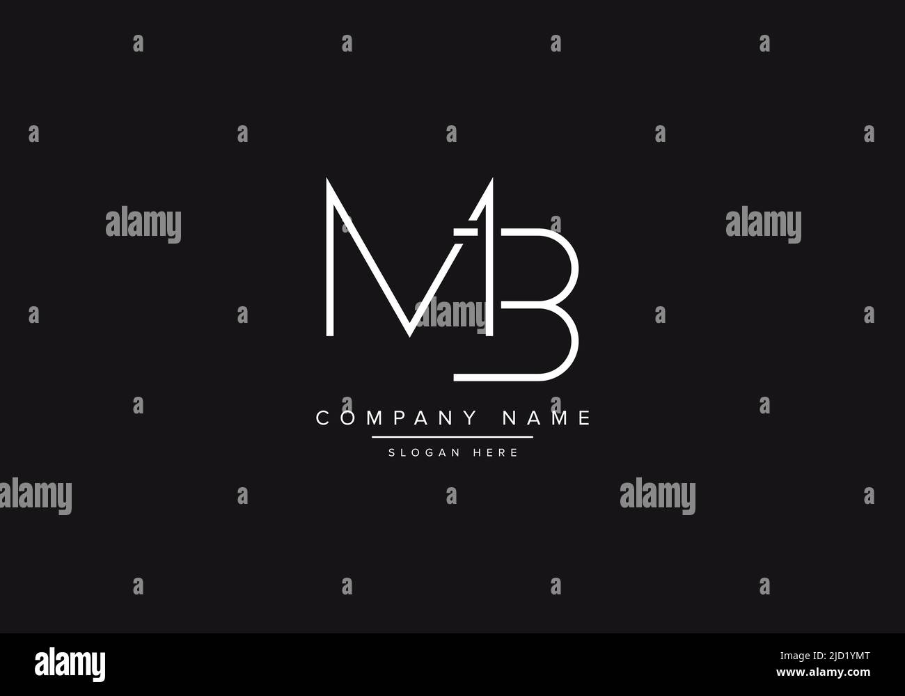 Alphabet letter icon logo MB Stock Vector Image & Art - Alamy