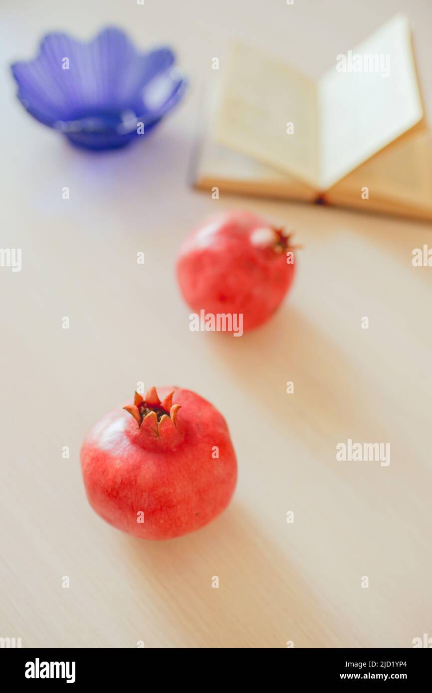 Two open pomegranates hi-res stock photography and images - Alamy