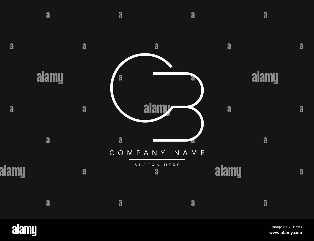 Alphabet letter icon logo CB Stock Vector Image & Art - Alamy