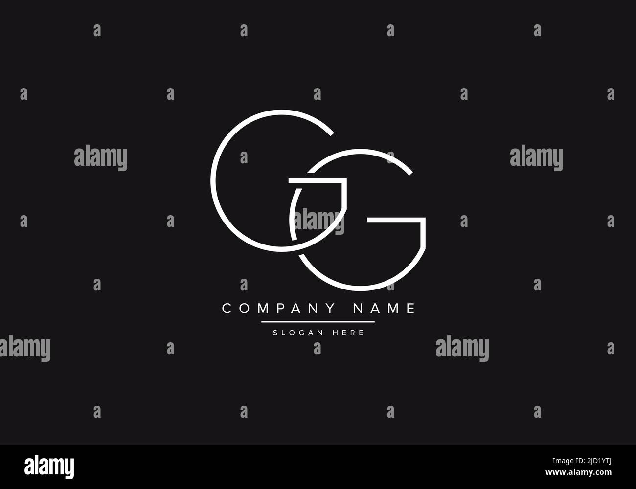 Alphabet letter icon logo GG Stock Vector Image & Art - Alamy