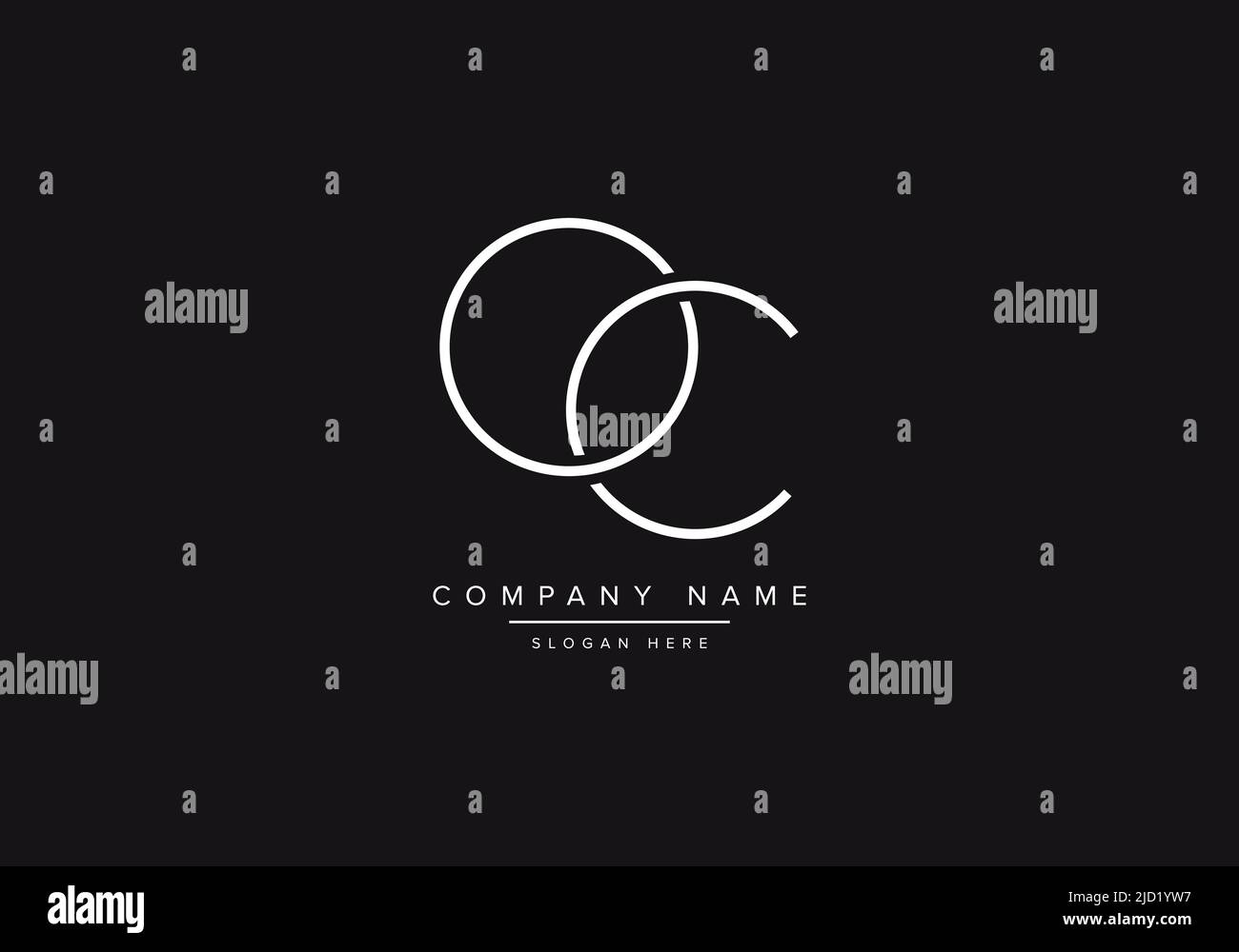 Alphabet letter icon logo OC Stock Vector Image & Art - Alamy