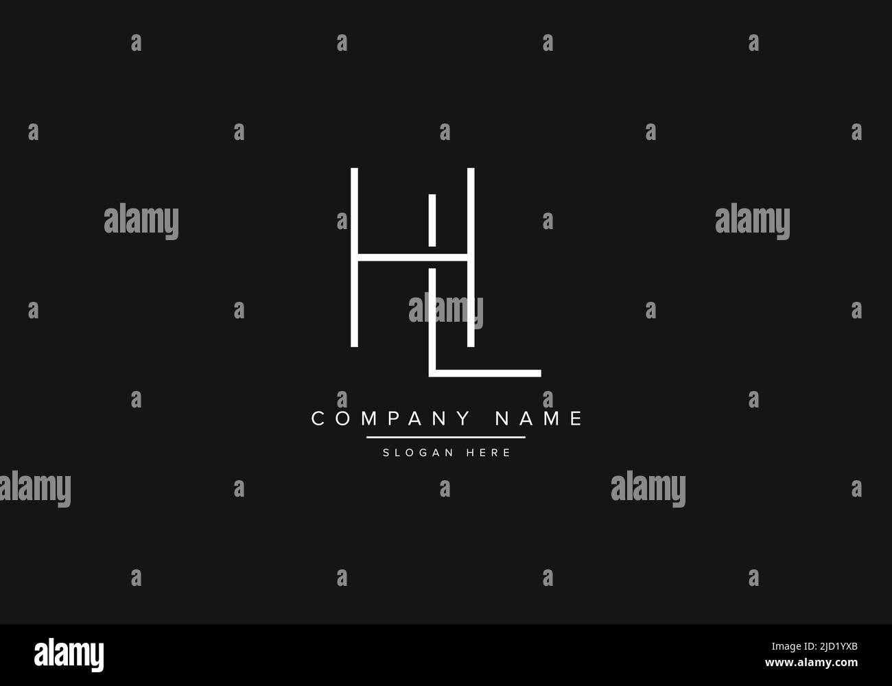 Alphabet letter icon logo HL Stock Vector Image & Art - Alamy