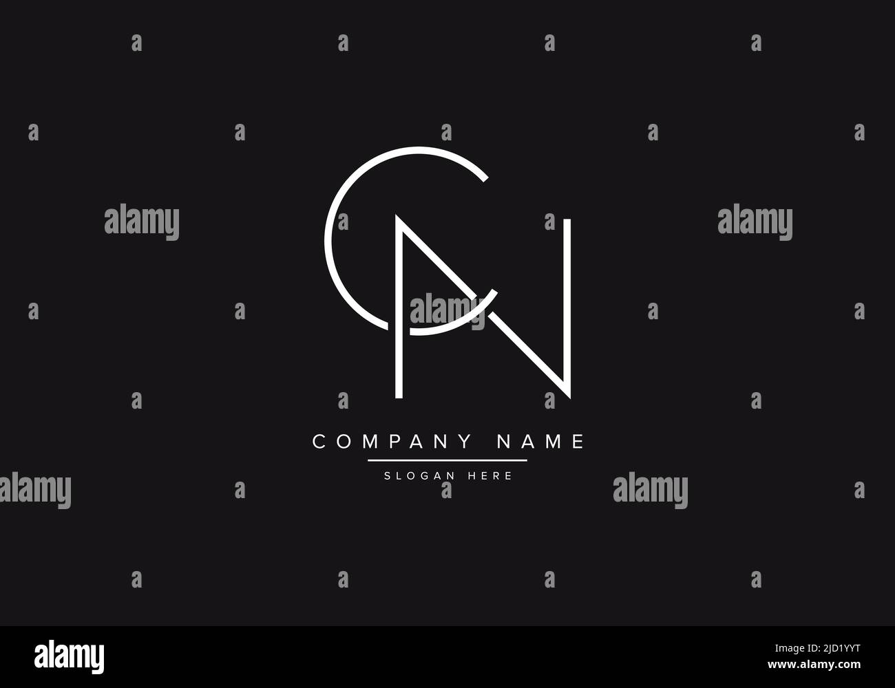 Alphabet letter icon logo CN Stock Vector Image & Art - Alamy